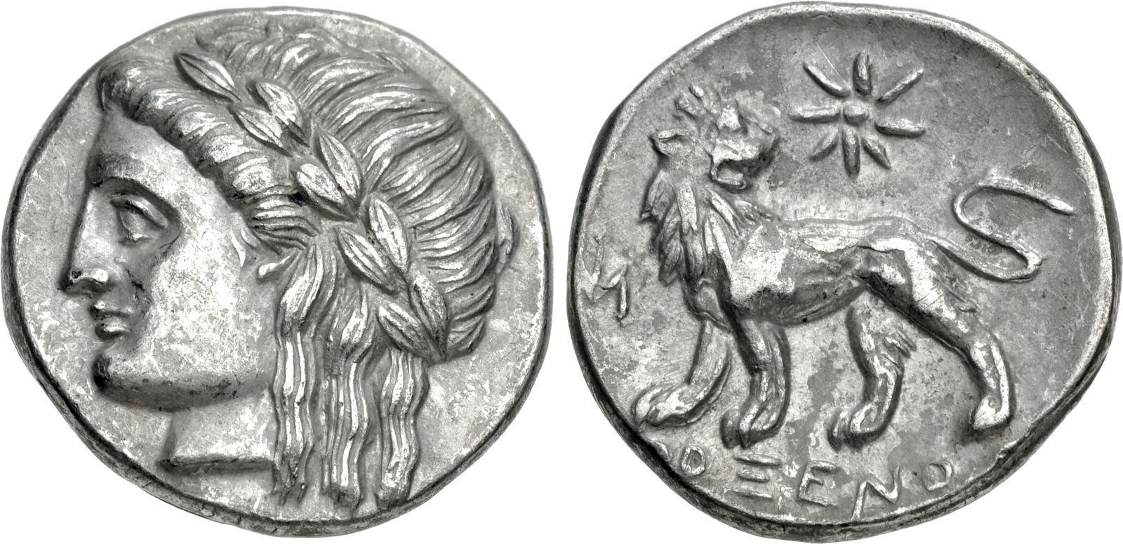 IONIA, Miletos. Circa 340-325 BC. AR Drachm (16mm, 3.52 g, 12h ...