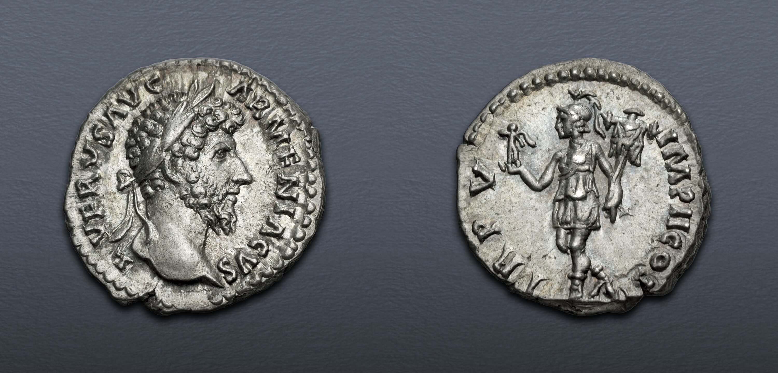 Lucius Verus. AD 161-169. AR Denarius (17mm, 3.52 g, 12h). Rome mint ...