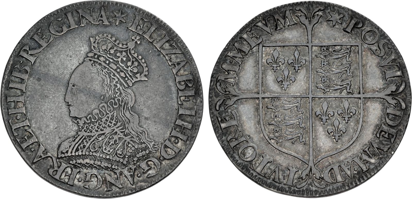 TUDOR. Elizabeth I. 1558-1603. AR Shilling (30mm, 6.29 g, 6h). Milled ...