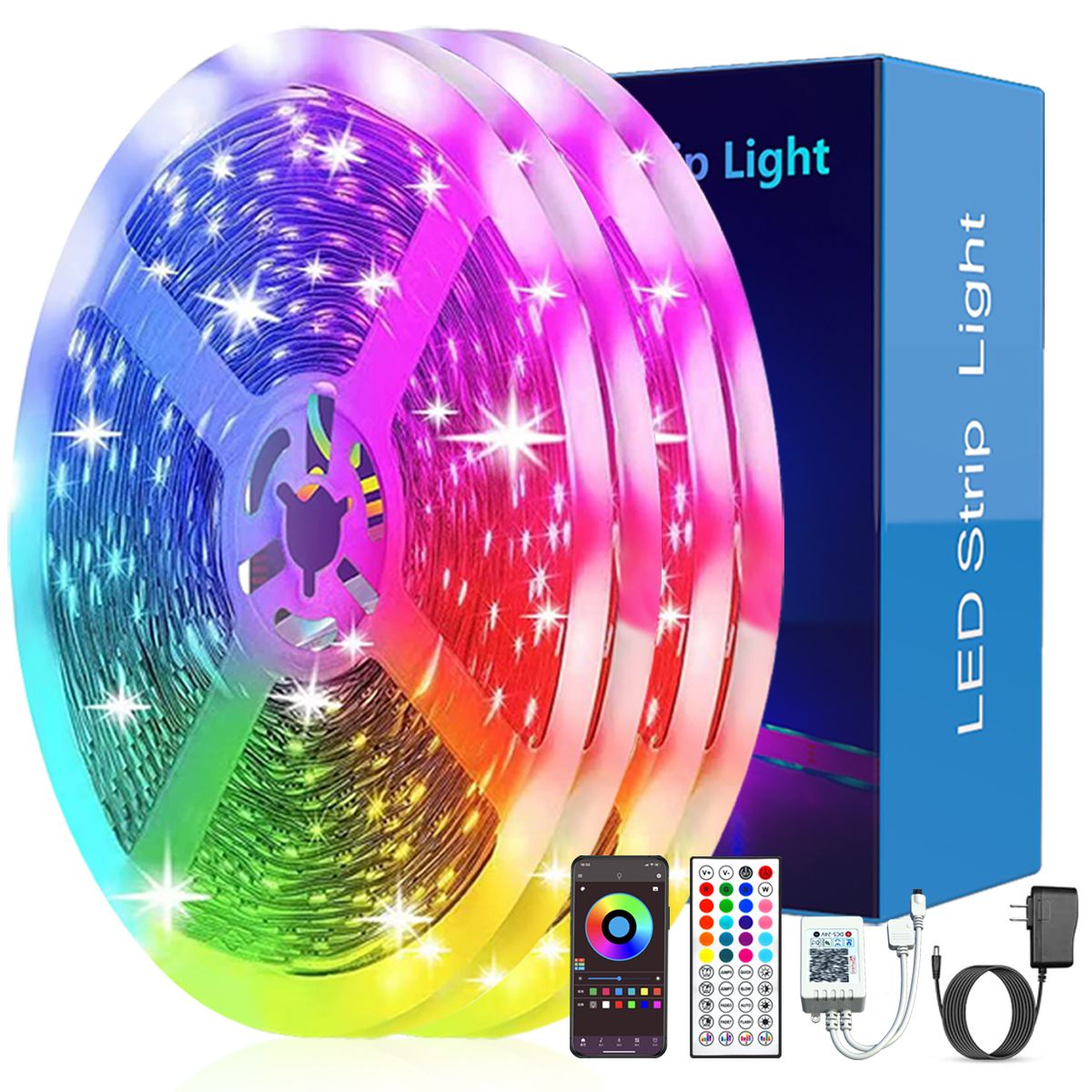 10m LED Strip Lights Smart WiFi RGB Strip Light Remote App Control ...