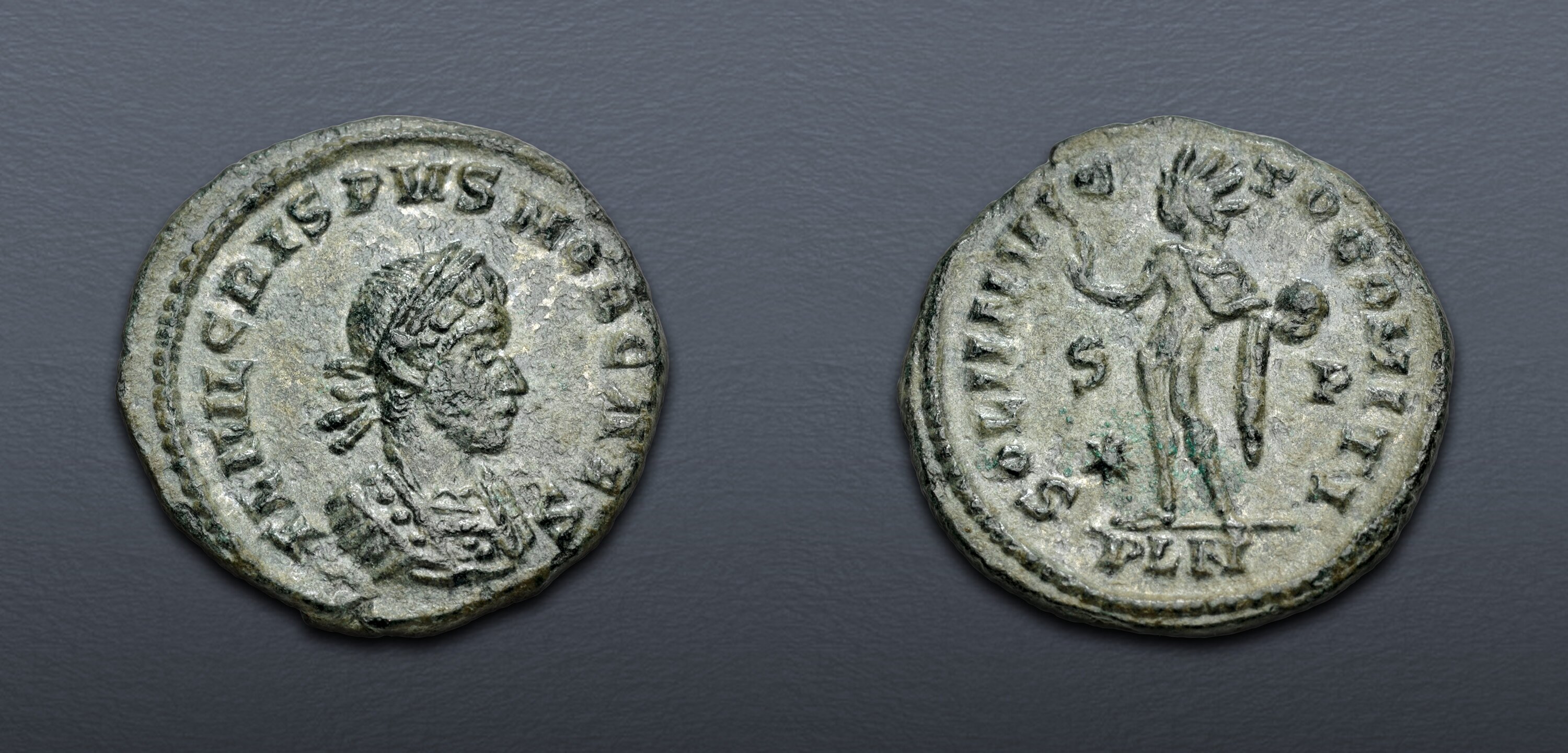 Crispus. Caesar, AD 316-326. Æ Follis (19.5mm, 3.35 g, 6h). Londinium ...