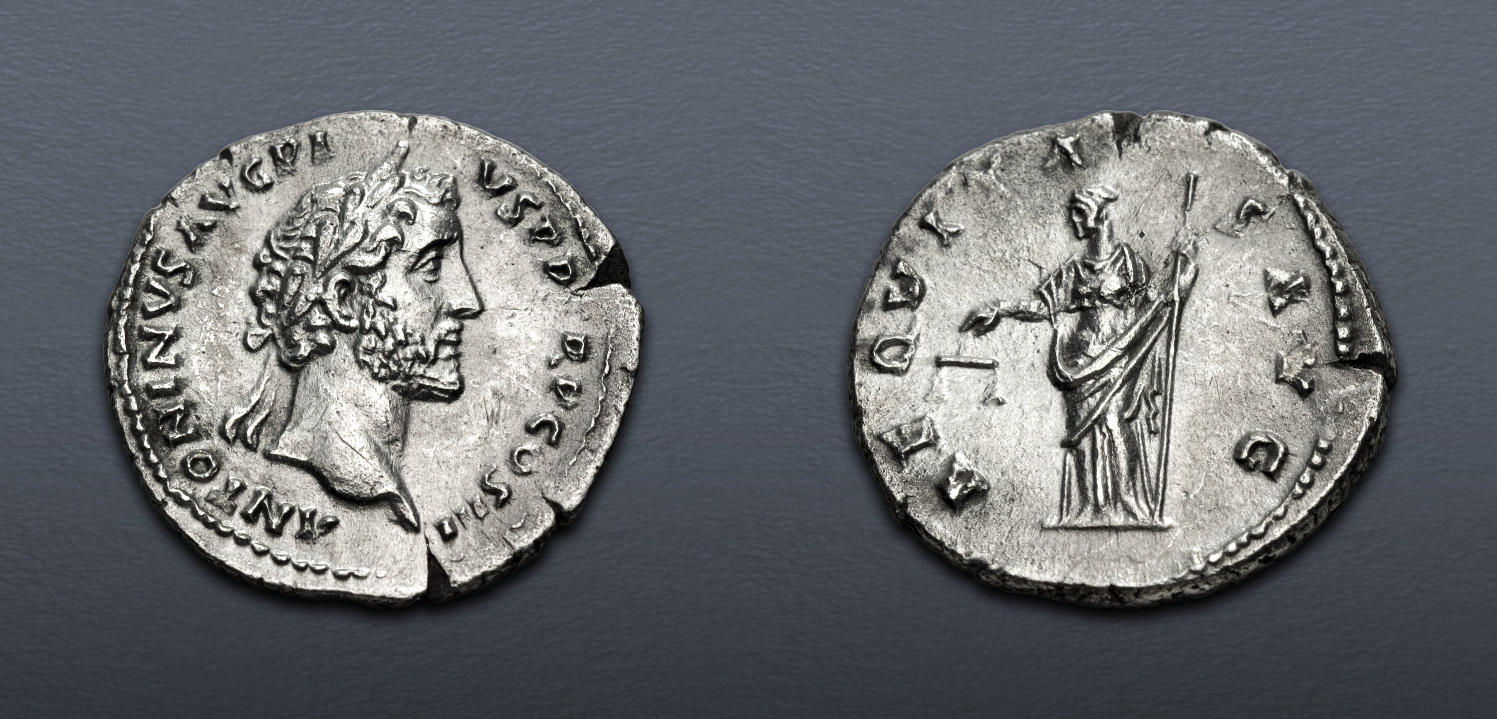 Antoninus Pius. AD 138-161. AR Denarius (18mm, 2.57 g, 6h). Rome mint ...