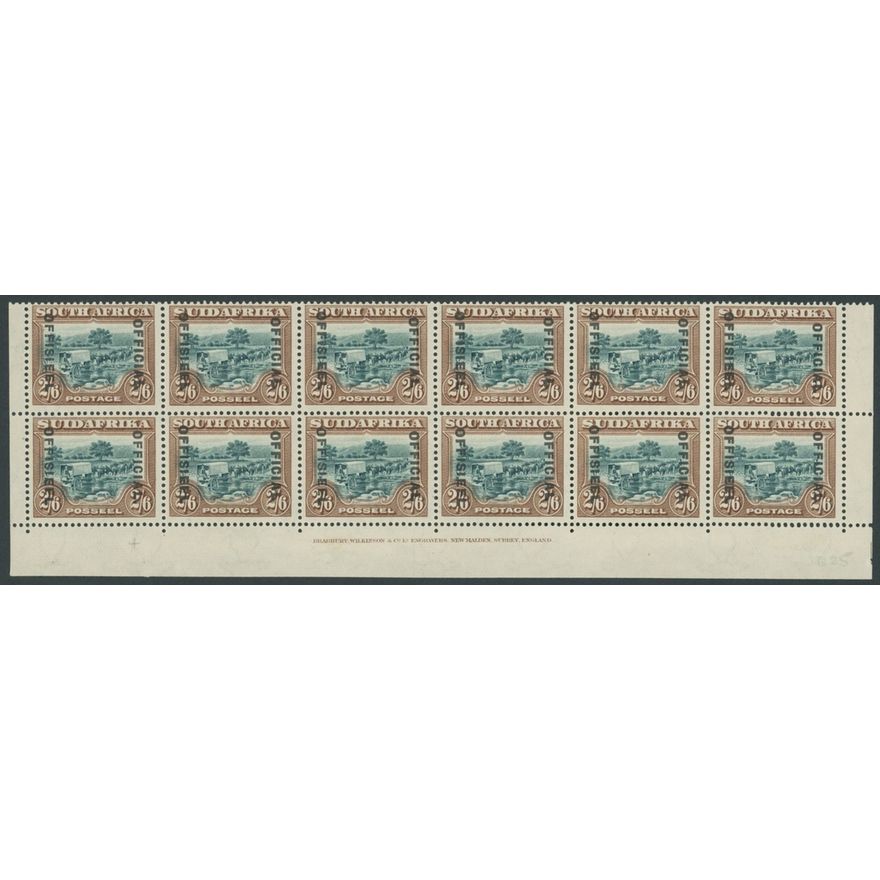 South Africa Official Stamps 1929-31 2/6d. green and brown, Issue I, a ...