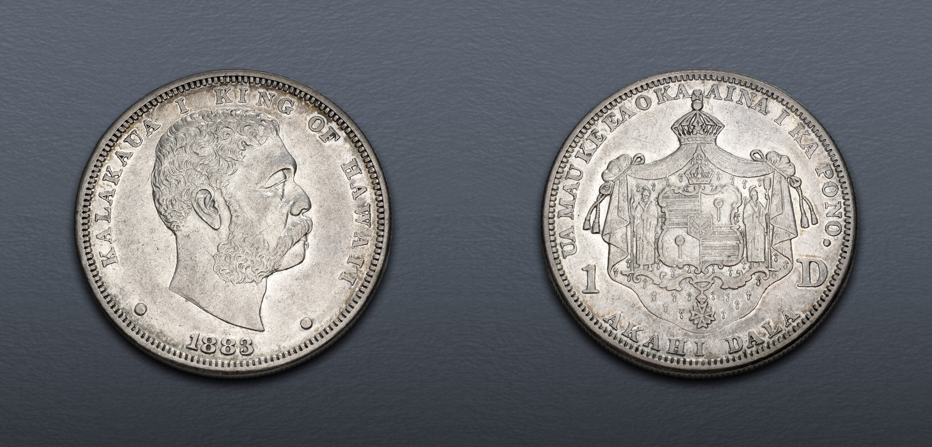 Kingdom of Hawaii. 1883 Dollar (Akahi Dala). Medcalf-Russell 2CS-5. NGC ...