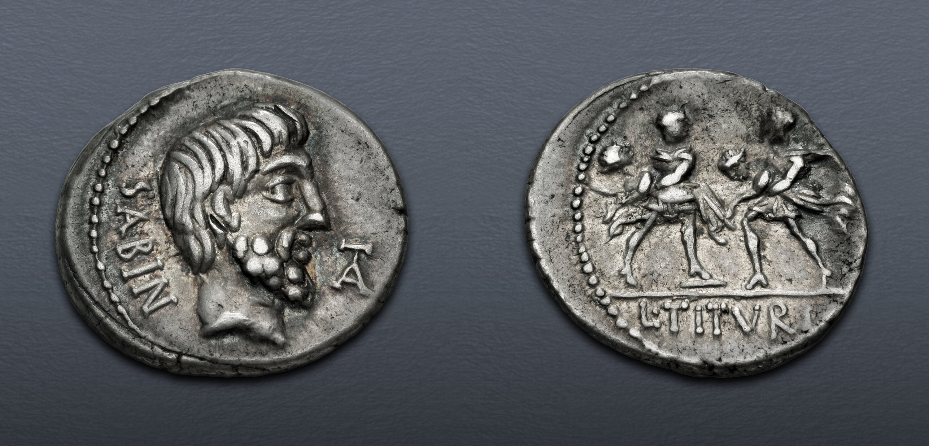 L. Titurius L.f. Sabinus. 89 BC. AR Denarius (18.5mm, 3.81 g, 11h ...