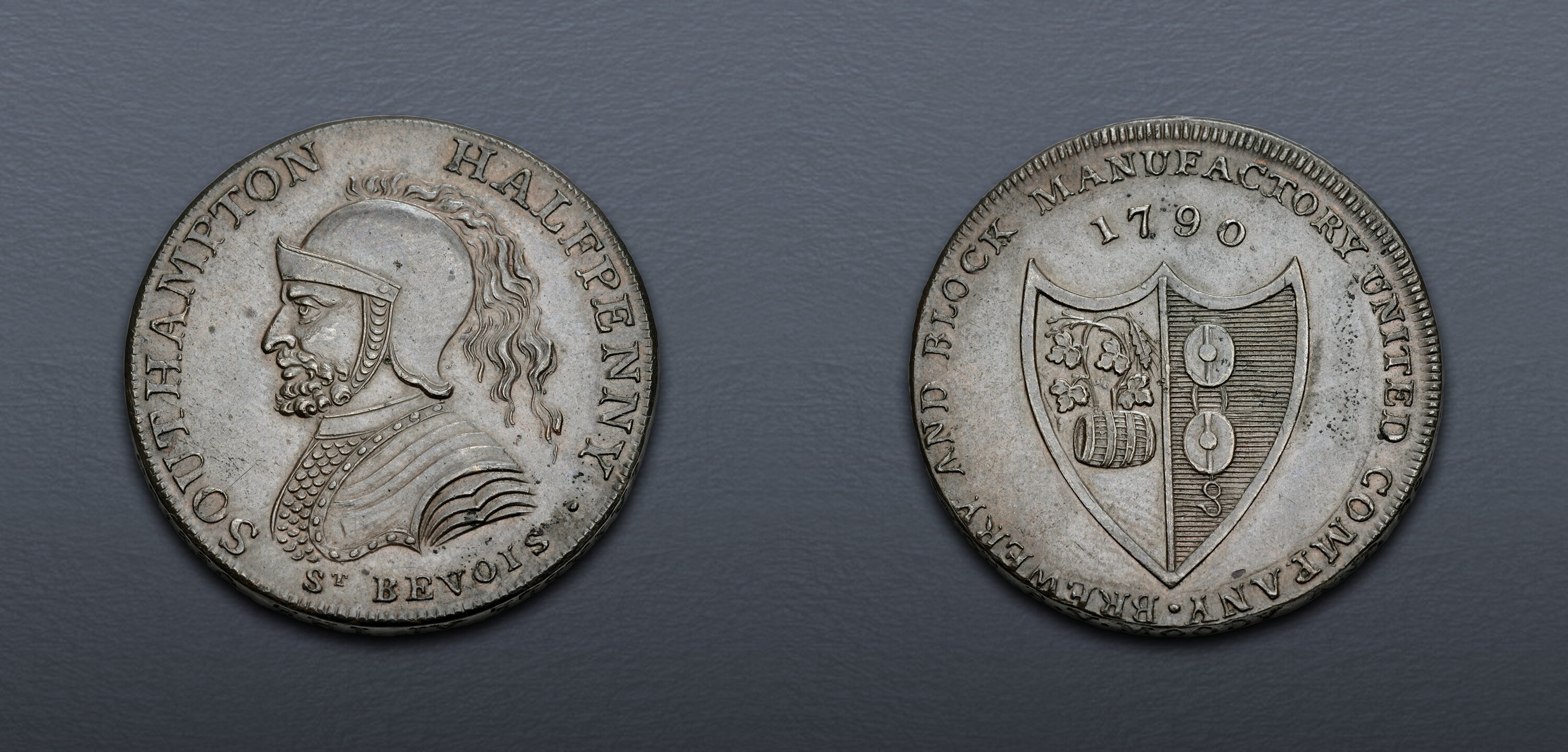 CONDER TOKENS, Hampshire. Southampton. CU Halfpenny Token (29mm, 13.26 ...