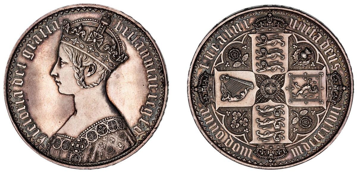 PCGS PR58 | Victoria (1837-1901), Pattern Proof 'Gothic' Crown ...