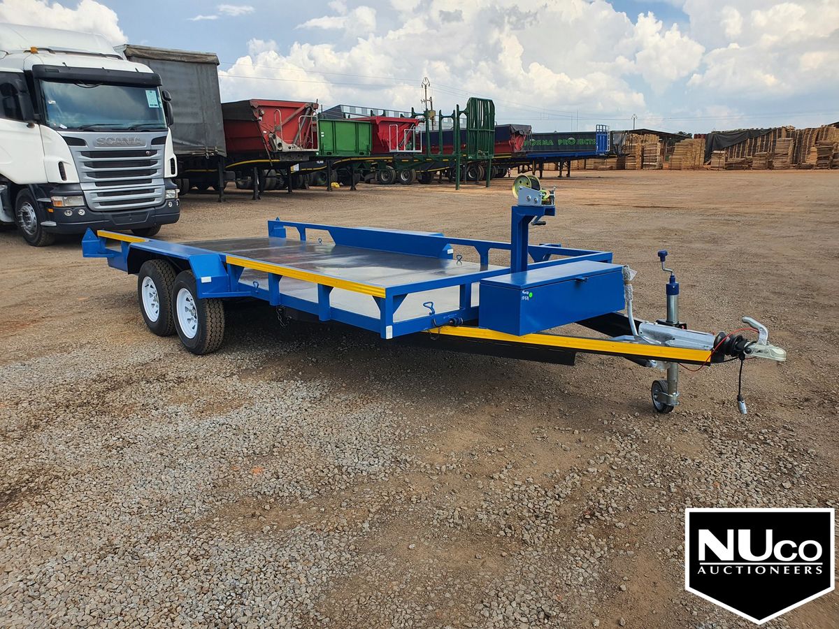 BRAKED DOUBLE AXLE BREAKNECK CAR TRAILER WITH RATCHET WINCH | NUco ...