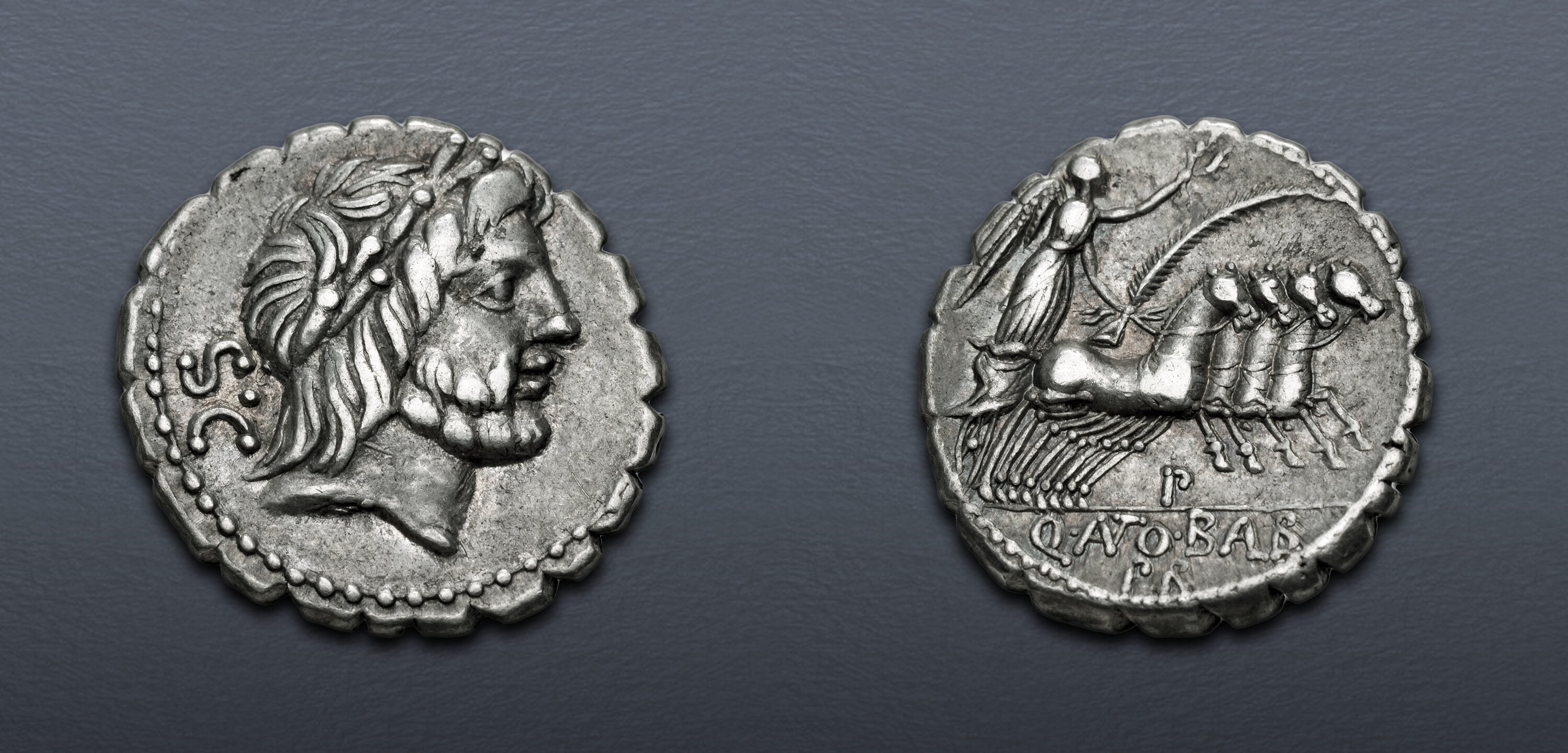 Q. Antonius Balbus. 83-82 BC. AR Serrate Denarius (18mm, 3.94 g, 8h ...