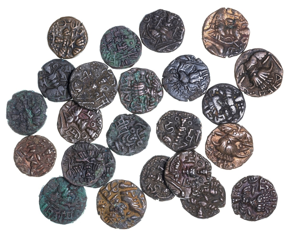 India, Medieval Kashmir, Hephthalite, Toramana II (c.530-70), AE ...