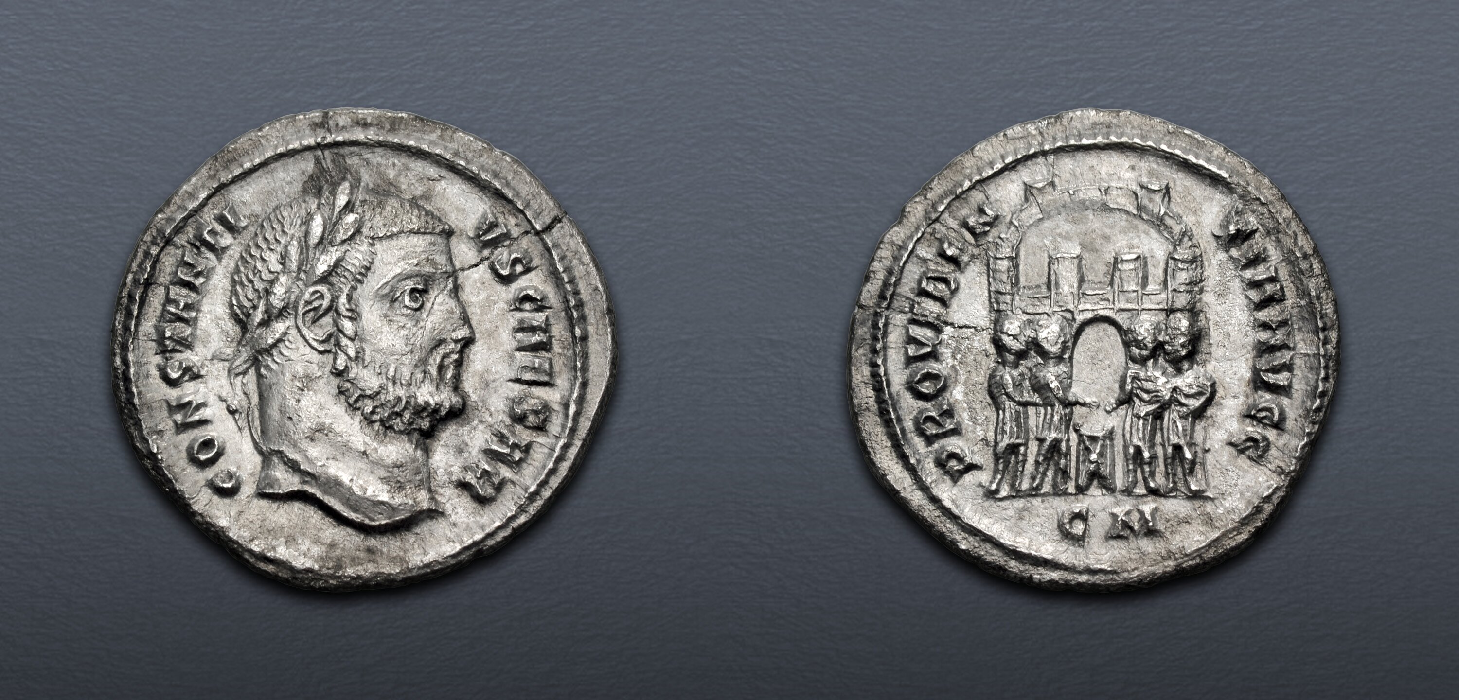 Constantius I. As Caesar, AD 293-305. AR Argenteus (18mm, 2.56 g, 12h ...