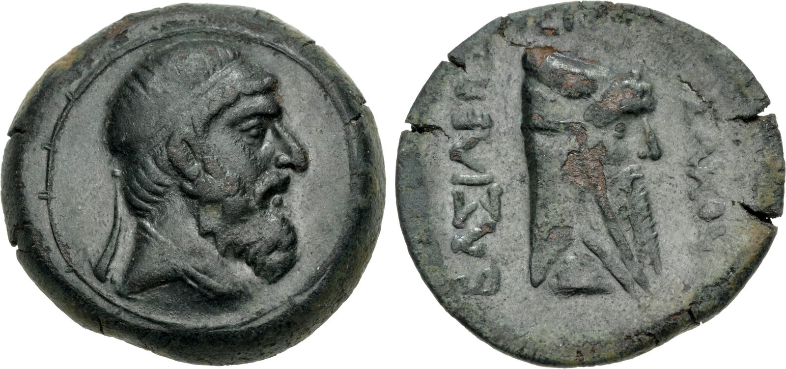 KINGS of PARTHIA. Mithradates I. 165-132 BC. CU Tetrachalkon (21mm, 6. ...