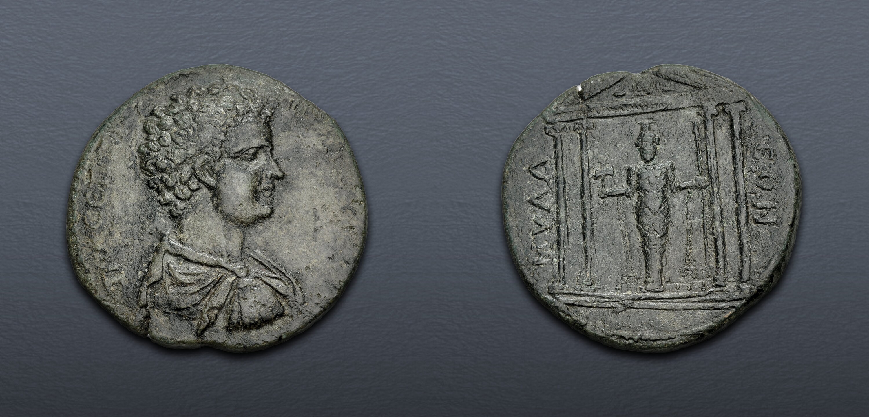 CARIA, Mylasa. Geta. As Caesar, AD 198-209. Æ (36mm, 20.00 g, 6h). VF. | Classical Numismatic Group