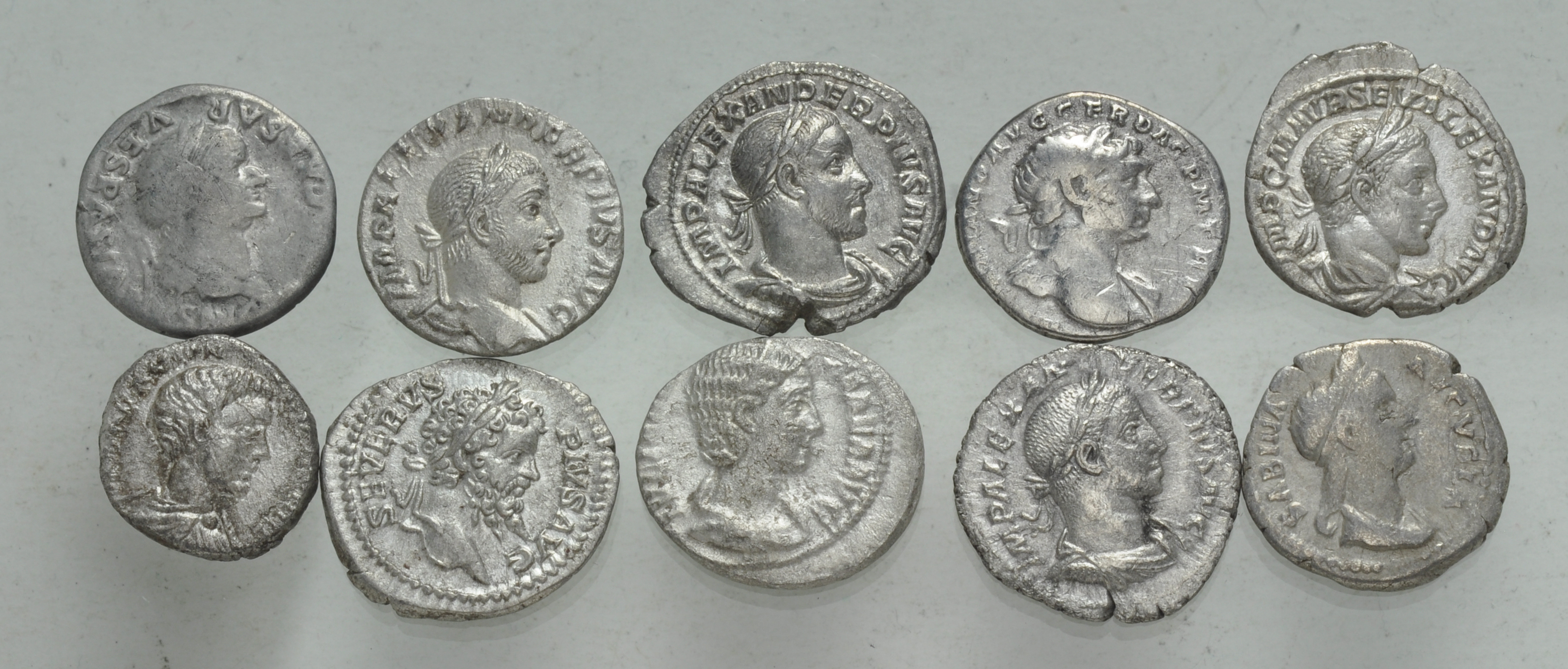 ROMAN. Imperial. Lot of ten (10) AR Denarii. | Classical Numismatic Group