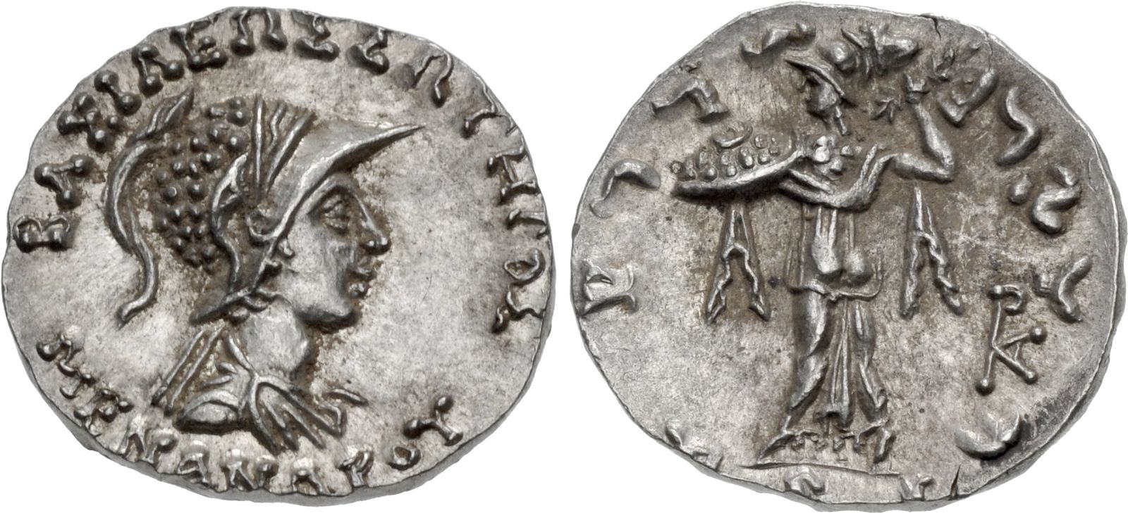 BAKTRIA, Indo-Greek Kingdom. Menander I Soter. Circa 155-130 BC. AR ...