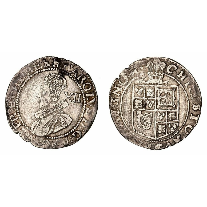 Charles I (1625-1649), Group B, Type 1b2, Shilling, 1627-1628, Tower ...