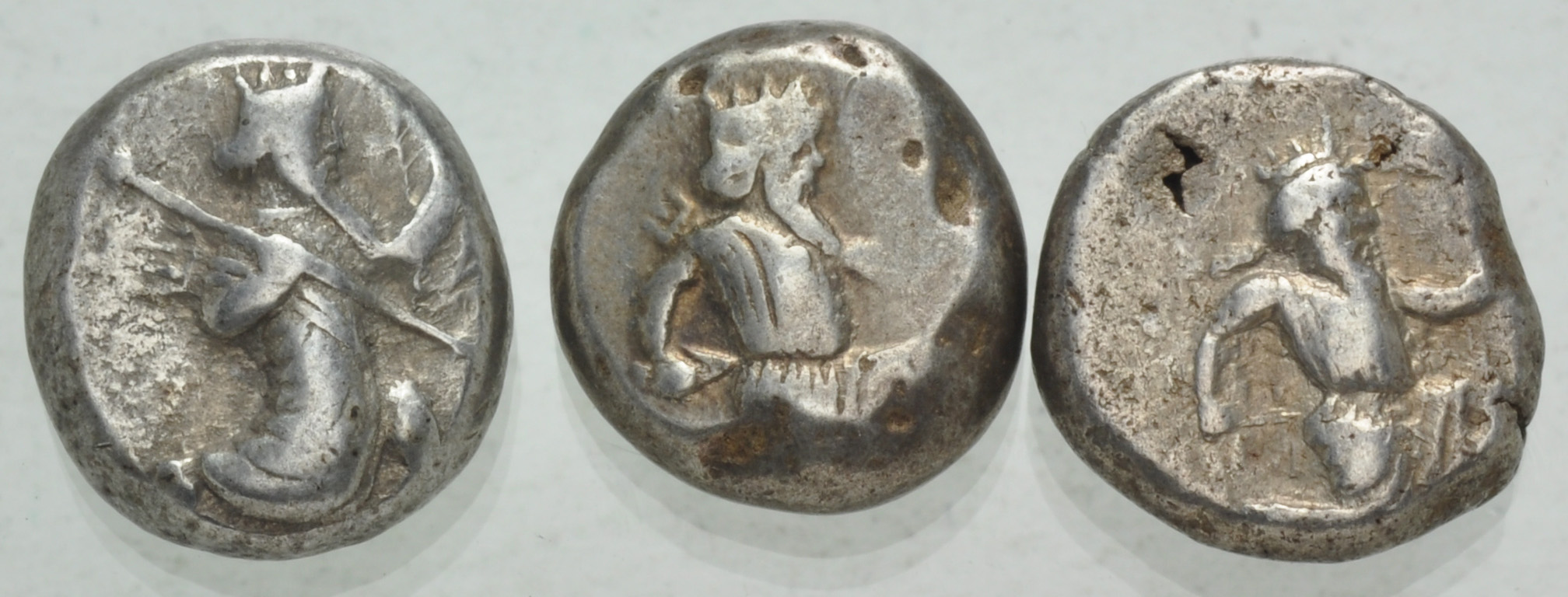 GREEK. Levant & the Near East. Lot of three (3) Persian AR Sigloi ...