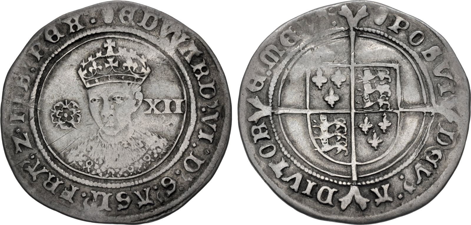 TUDOR. Edward VI. 1547-1553. AR Shilling (32mm, 6.20 g, 12h). Third ...