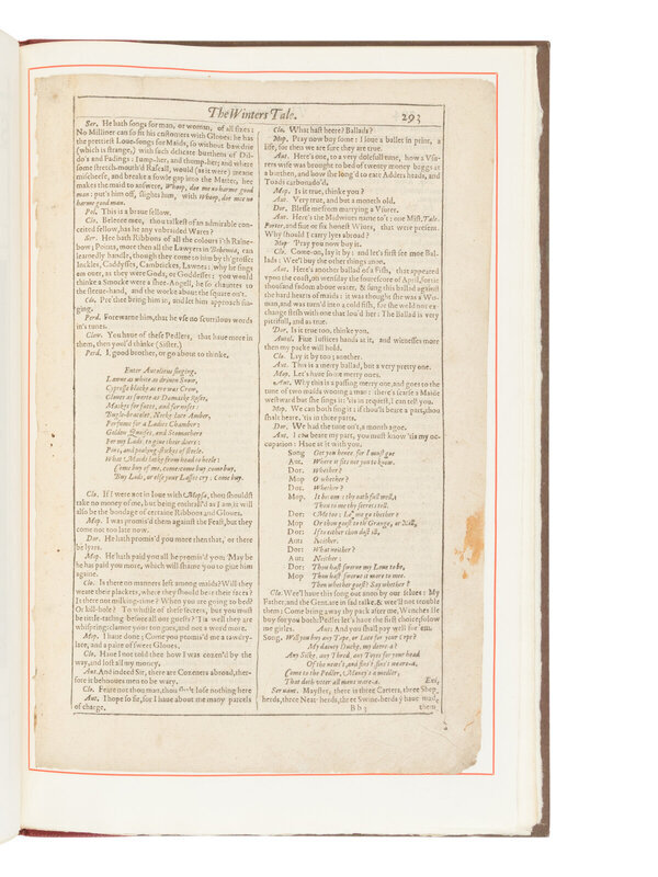 [LEAF BOOK]. -- [SHAKESPEARE, William (1564-1616)]. Original Leaves ...
