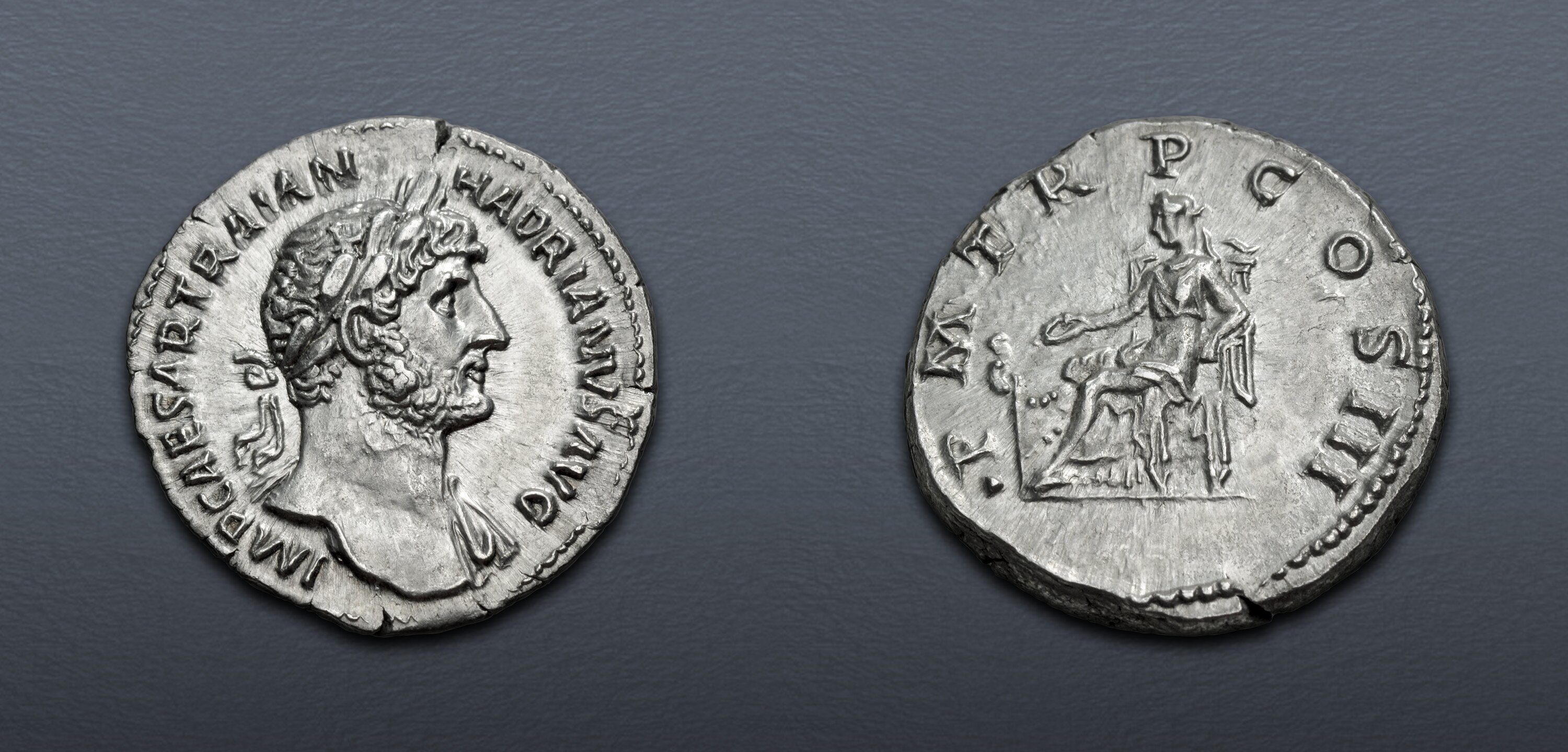 Hadrian. AD 117-138. AR Denarius (18mm, 3.53 g, 6h). Rome mint. Struck AD 119-circa mid 120 ...