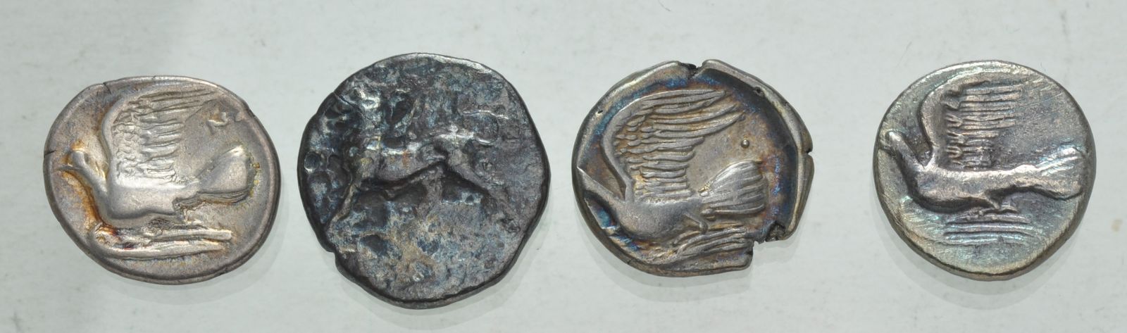 GREEK. Central & Southern Greece. Lot of four (4) AR Triobols ...