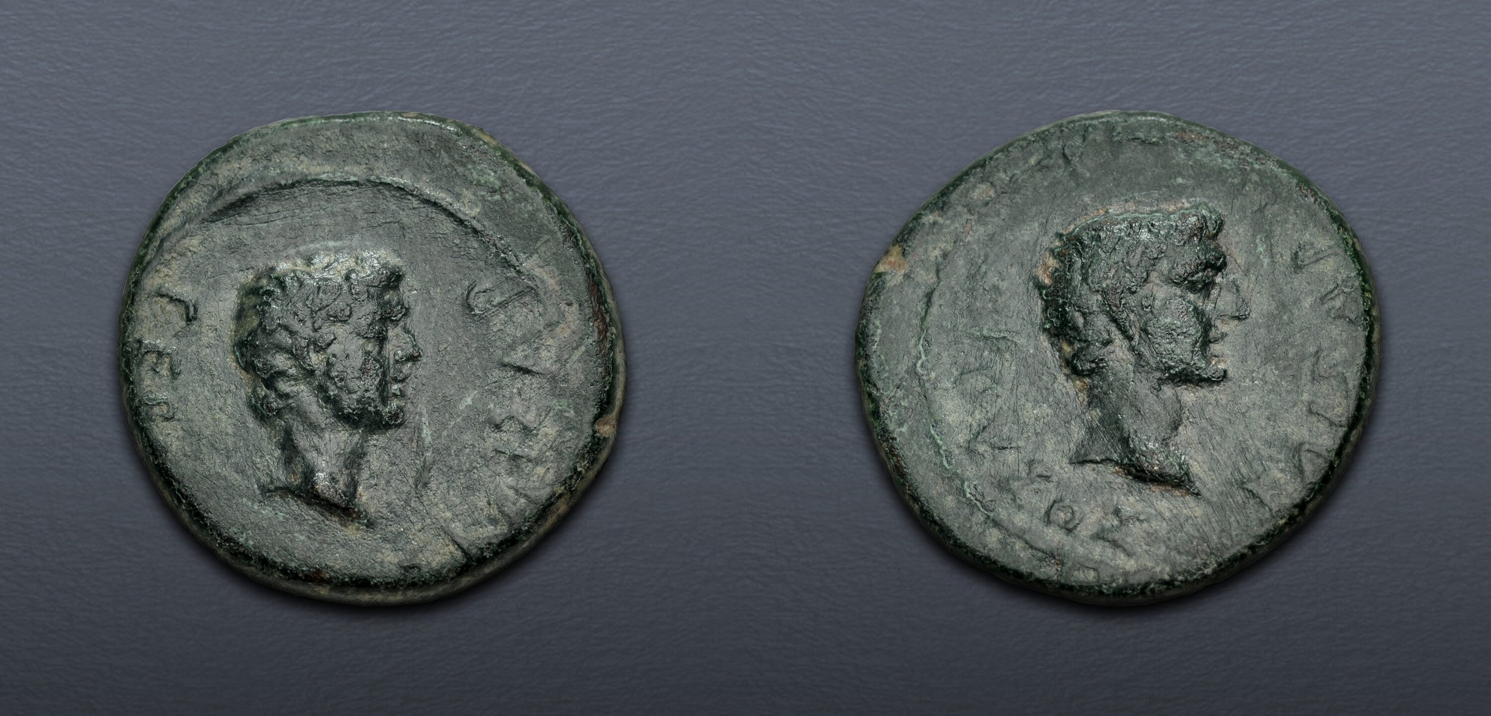 MYSIA, Pergamum. Germanicus, with Drusus. Caesar, 15 BC-AD 19. Æ (16 ...