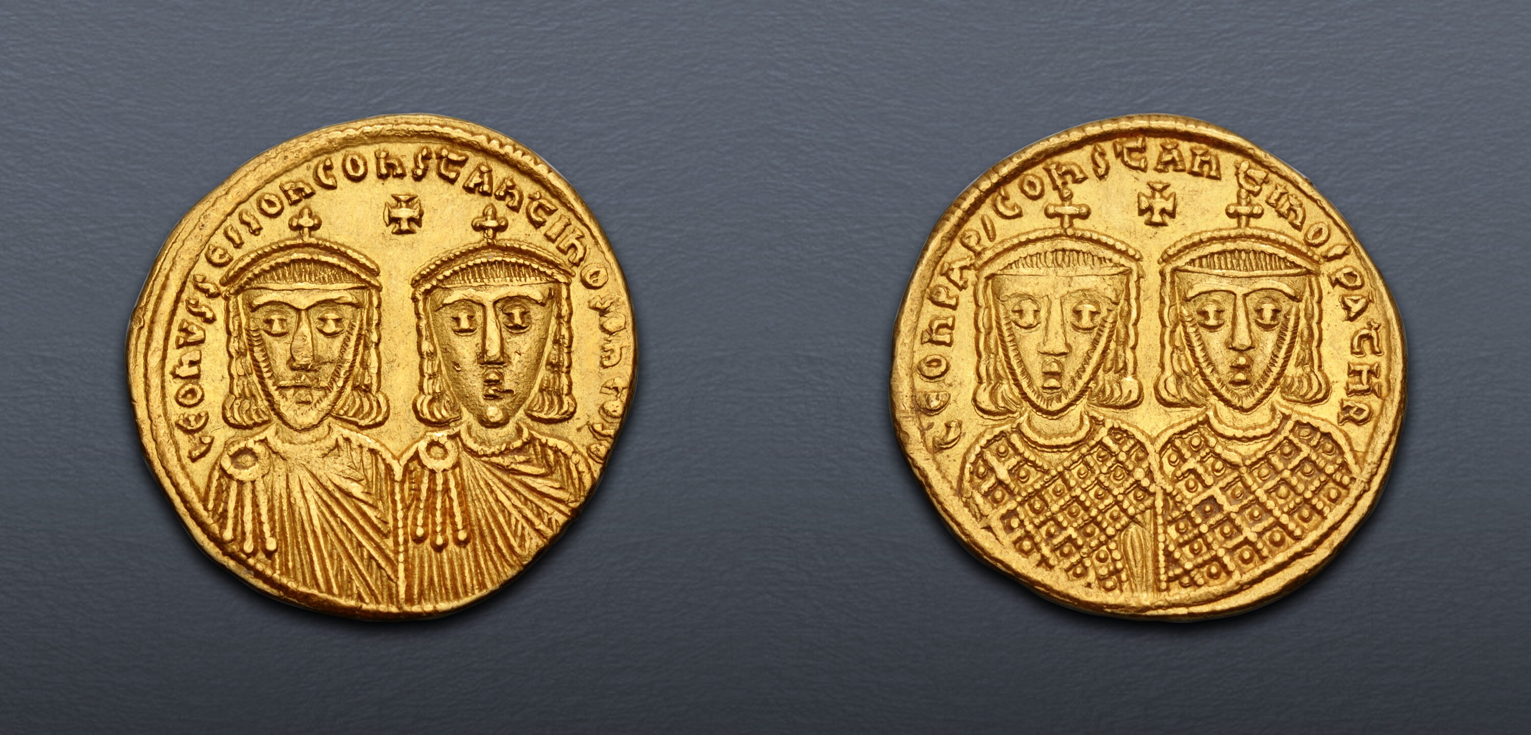 Leo IV the Khazar, with Constantine VI, Leo III, and Constantine V. 775 ...