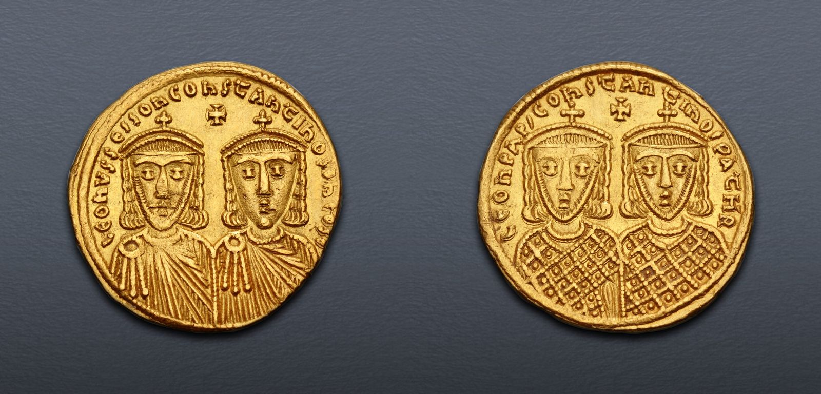 Leo IV the Khazar, with Constantine VI, Leo III, and Constantine V. 775 ...