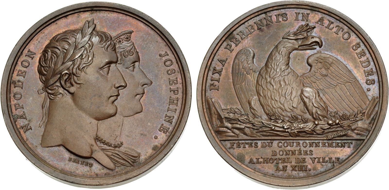 FRANCE, First Empire. Napoléon I, with Josephine. 1804-1814. Æ Medal ...