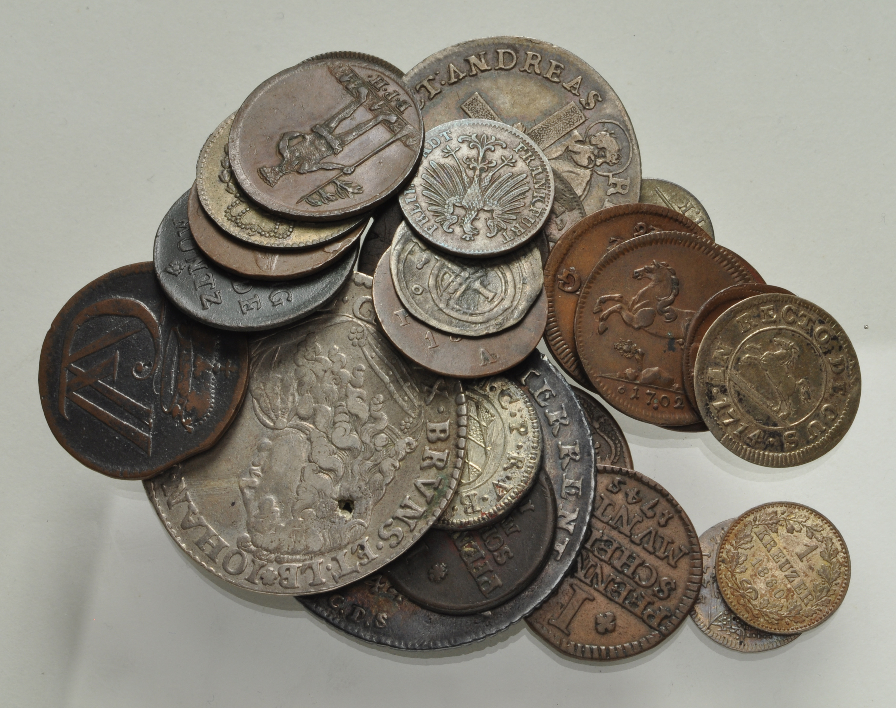 WORLD. Germany. Lot of thirty (30) silver, billon, and bronze issues ...