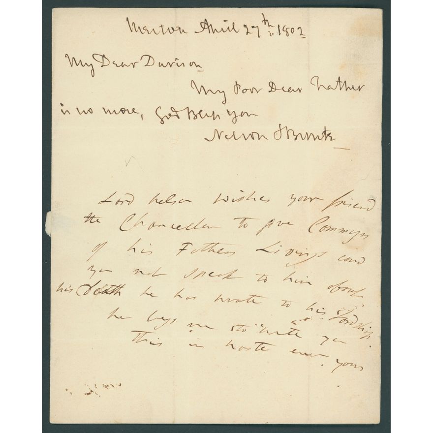 French Revolutionary and Napoleonic Wars Admiral Horatio Lord Nelson ...