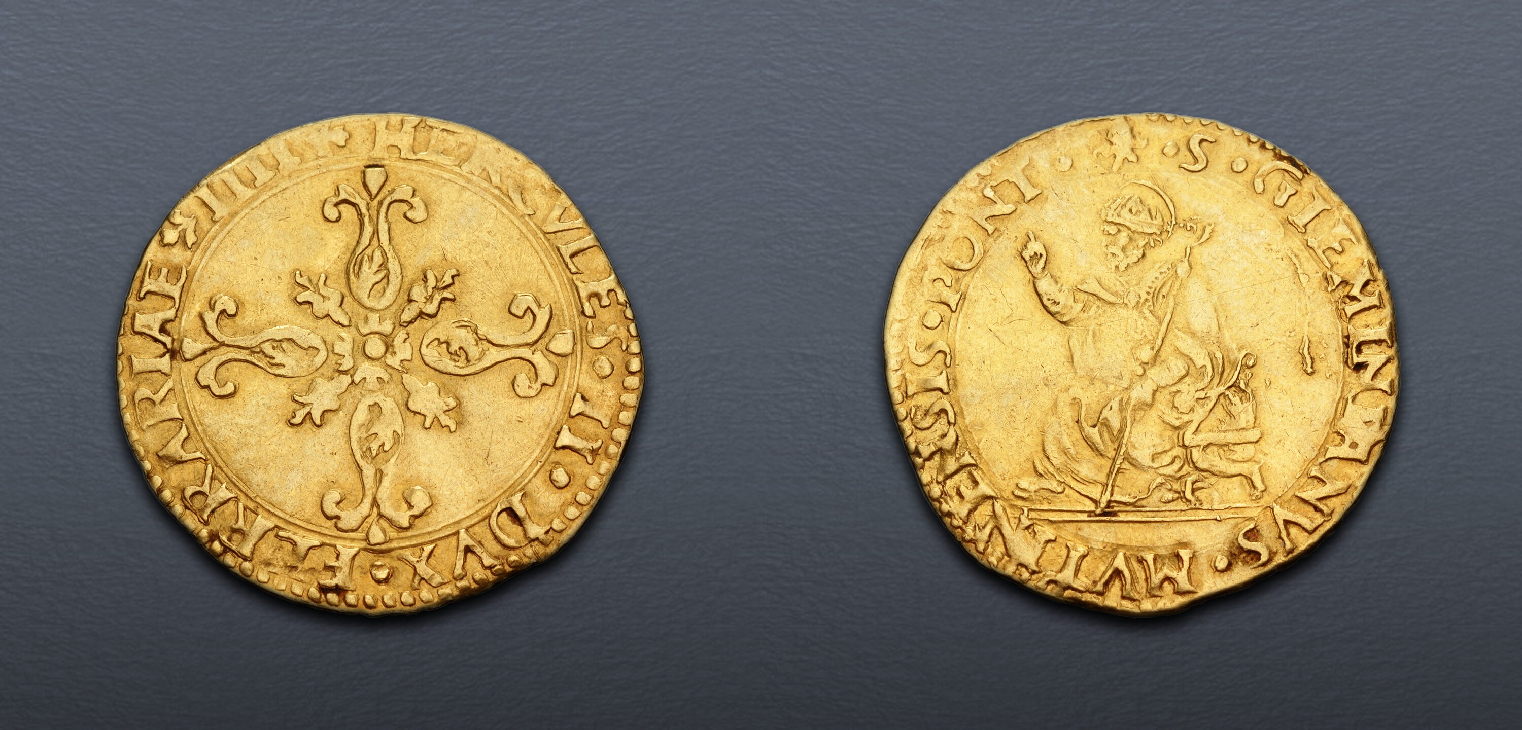 ITALY, Modena (Duchy). Ercole II d'Este. 1534-1559. AV Scudo d’oro del ...