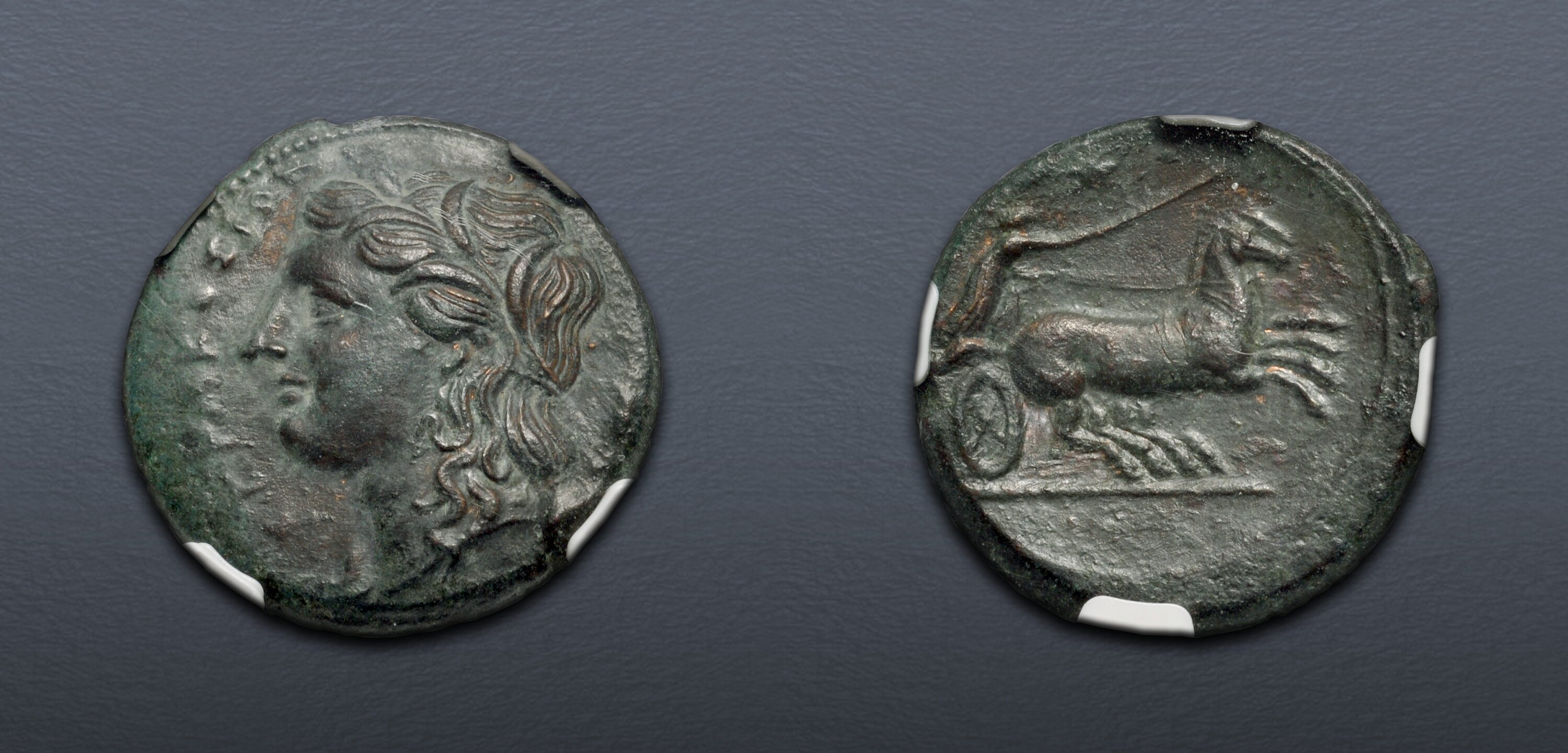 SICILY, Syracuse. Hiketas II. 287-278 BC. Æ (23mm, 9.26 g, 10h). Struck ...
