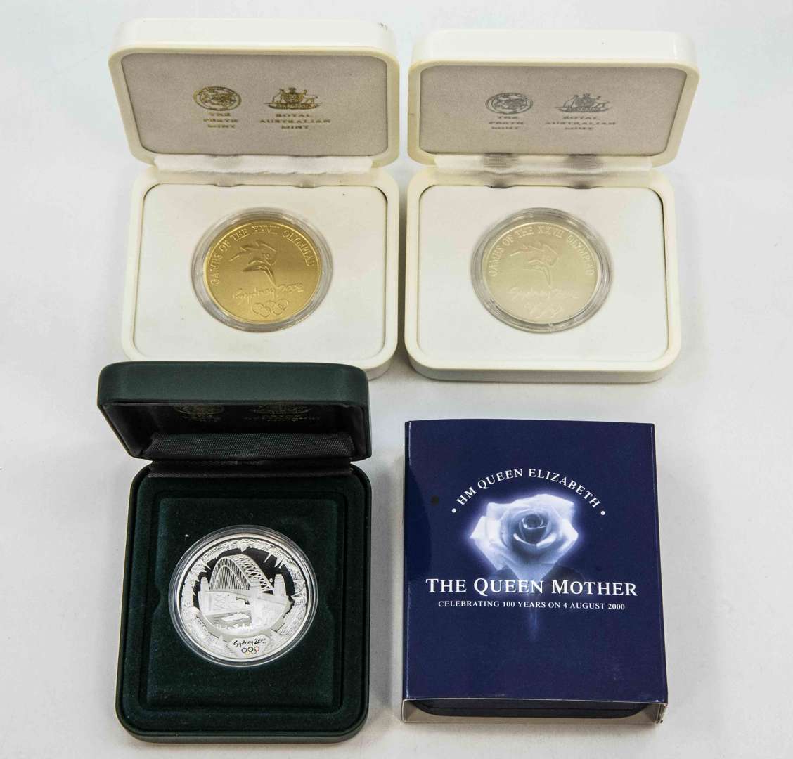 Proof Five Dollars 2000 Sydney; plus Cook Islands Proof 2000 One Dollar ...