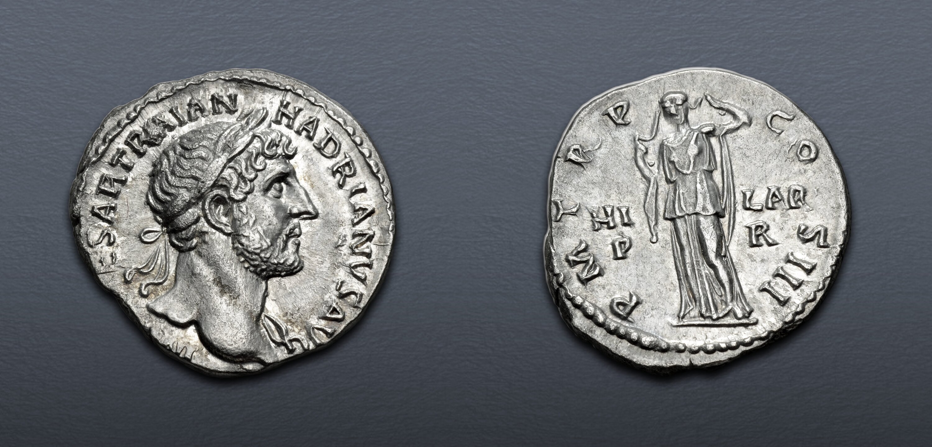 Hadrian. AD 117-138. AR Denarius (18.5mm, 3.40 g, 7h). Rome mint ...