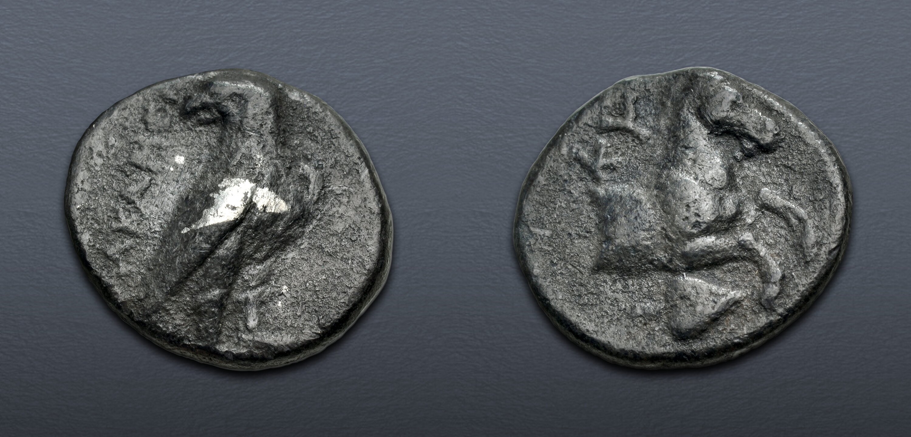 AEOLIS, Kyme. Circa 350-300 BC. AR Hemidrachm (14mm, 2.14 g, 11h ...