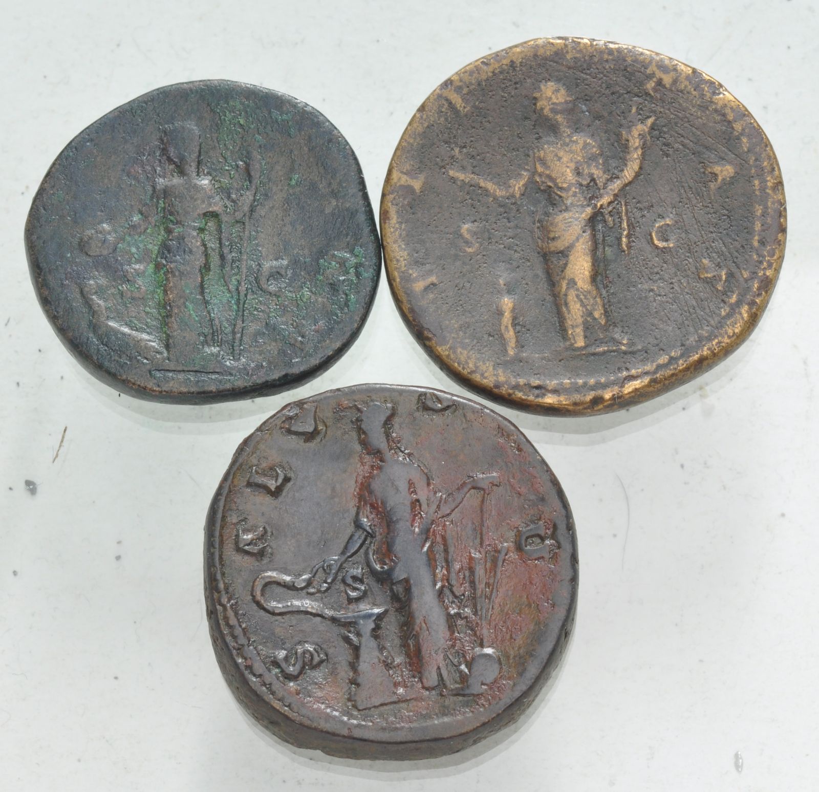 ROMAN. Imperial. Lot of three (3) Æ Sestertii. | Classical Numismatic Group