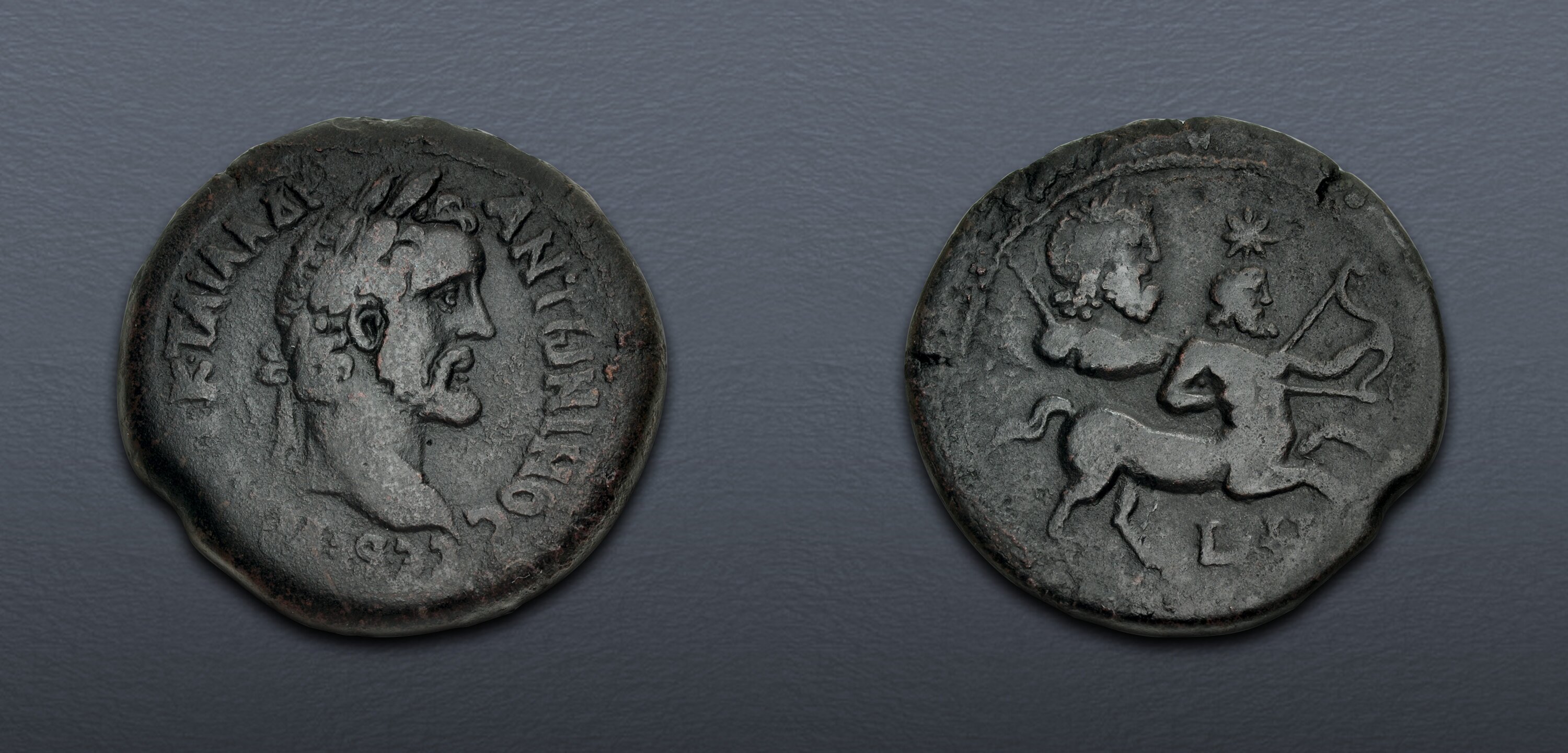 EGYPT, Alexandria. Antoninus Pius. AD 138-161. Æ Drachm (34mm, 23.45 g ...