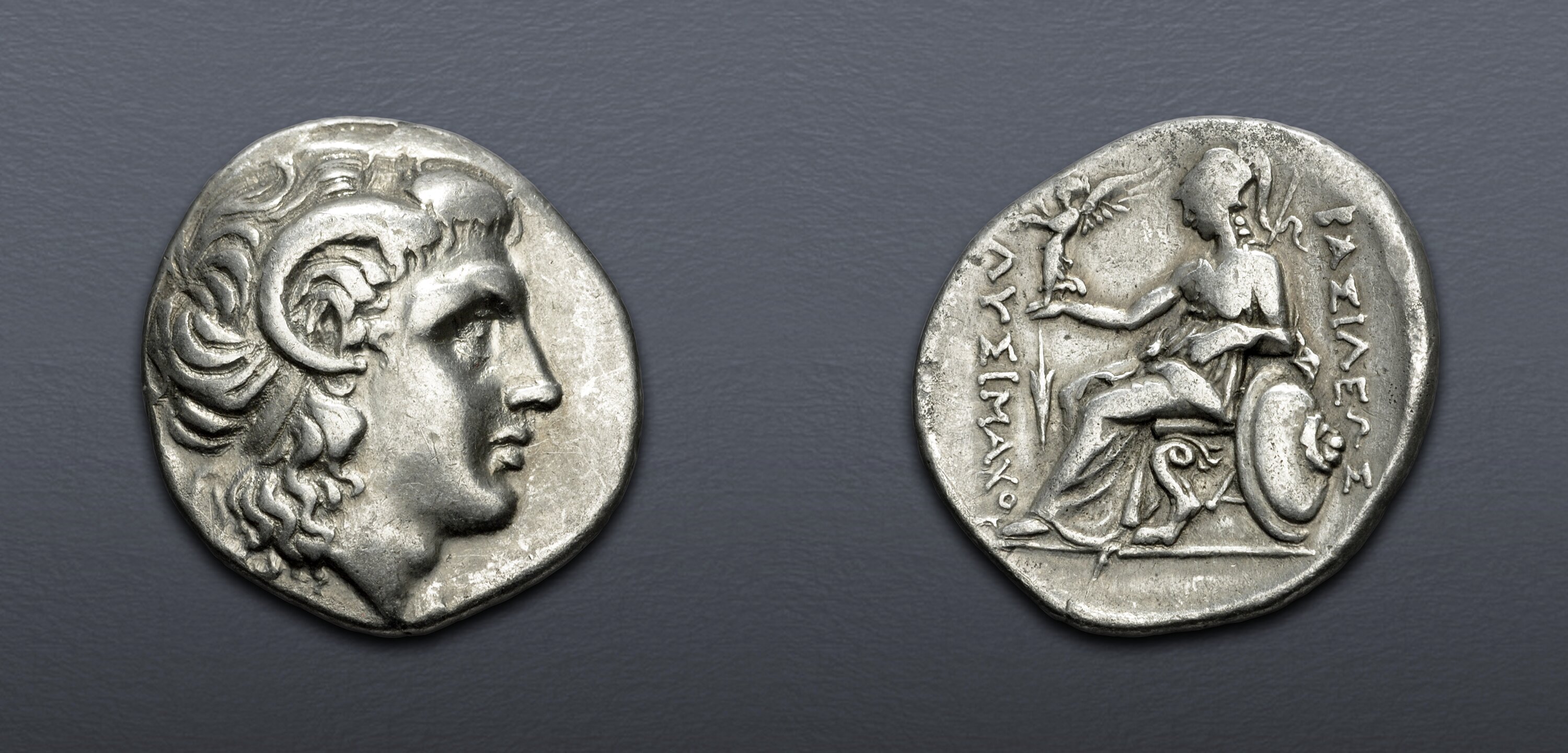 KINGS of THRACE, Macedonian. Lysimachos. 305-281 BC. AR Drachm (17.5mm ...