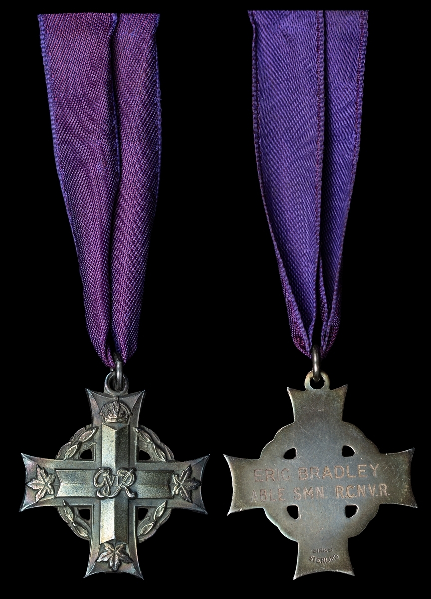 The Second World War Canadian Memorial Cross awarded in memory of Able ...