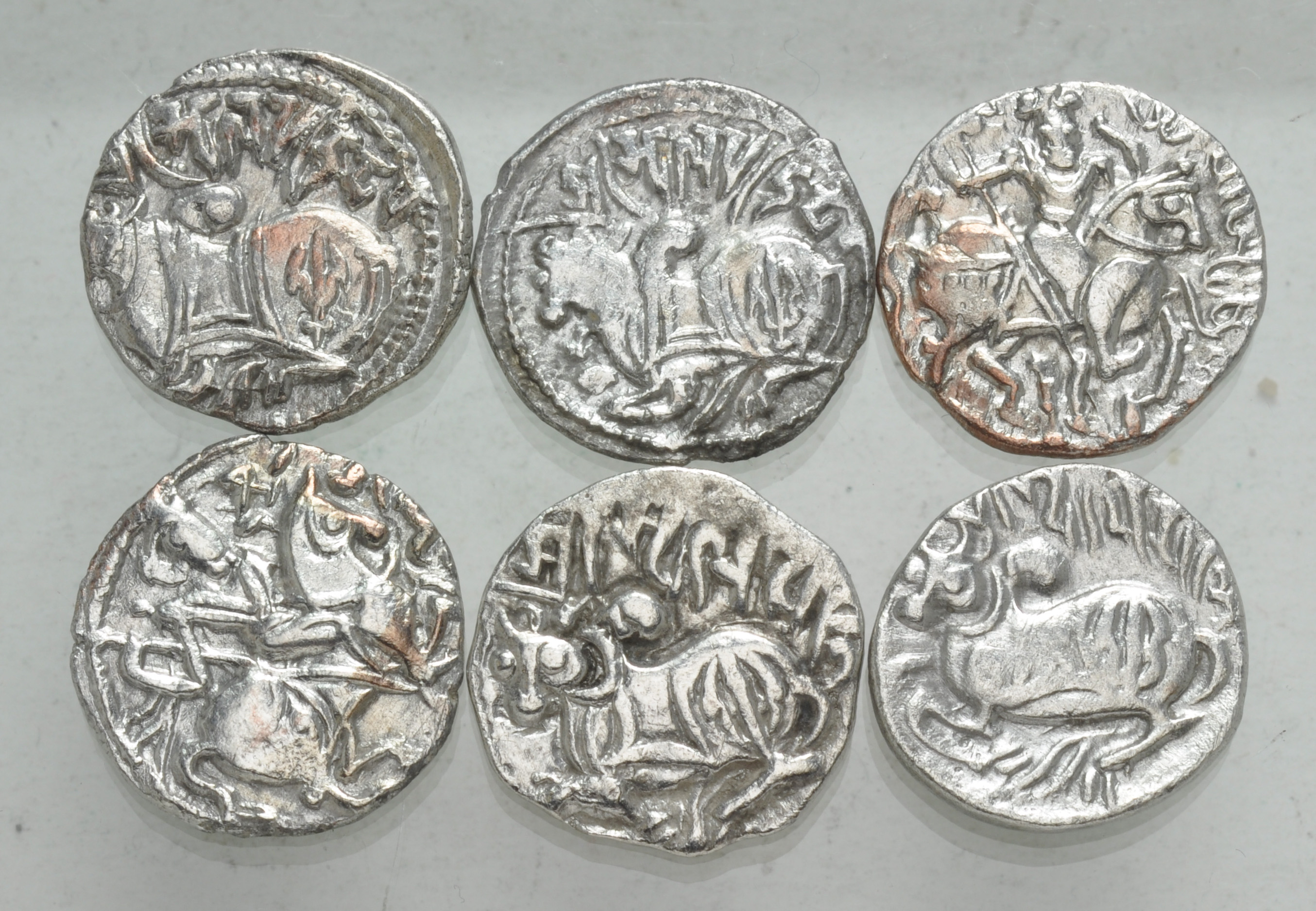 CENTRAL ASIAN. Miscellaneous. Lot of six (6) AR Jitals of Kabul. Shahis ...