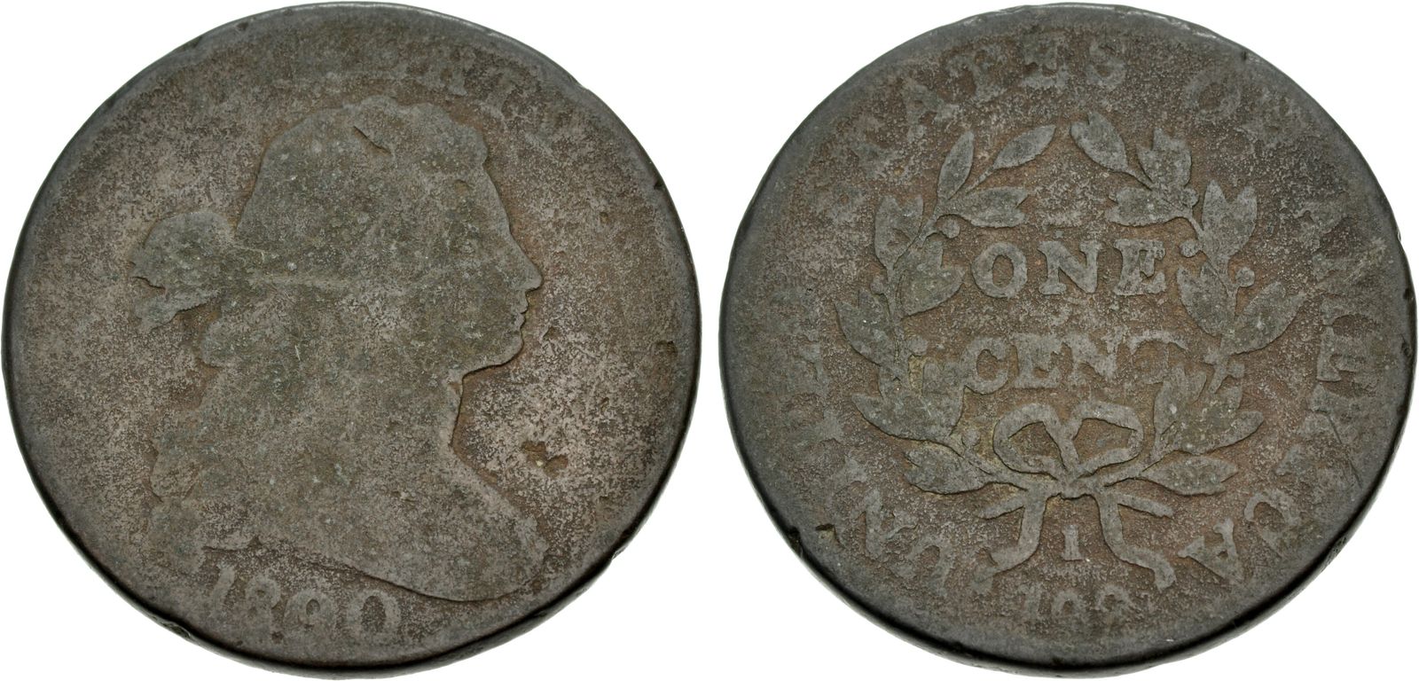 Lot of six (6) Draped Bust Large Cents. All coins About Good ...