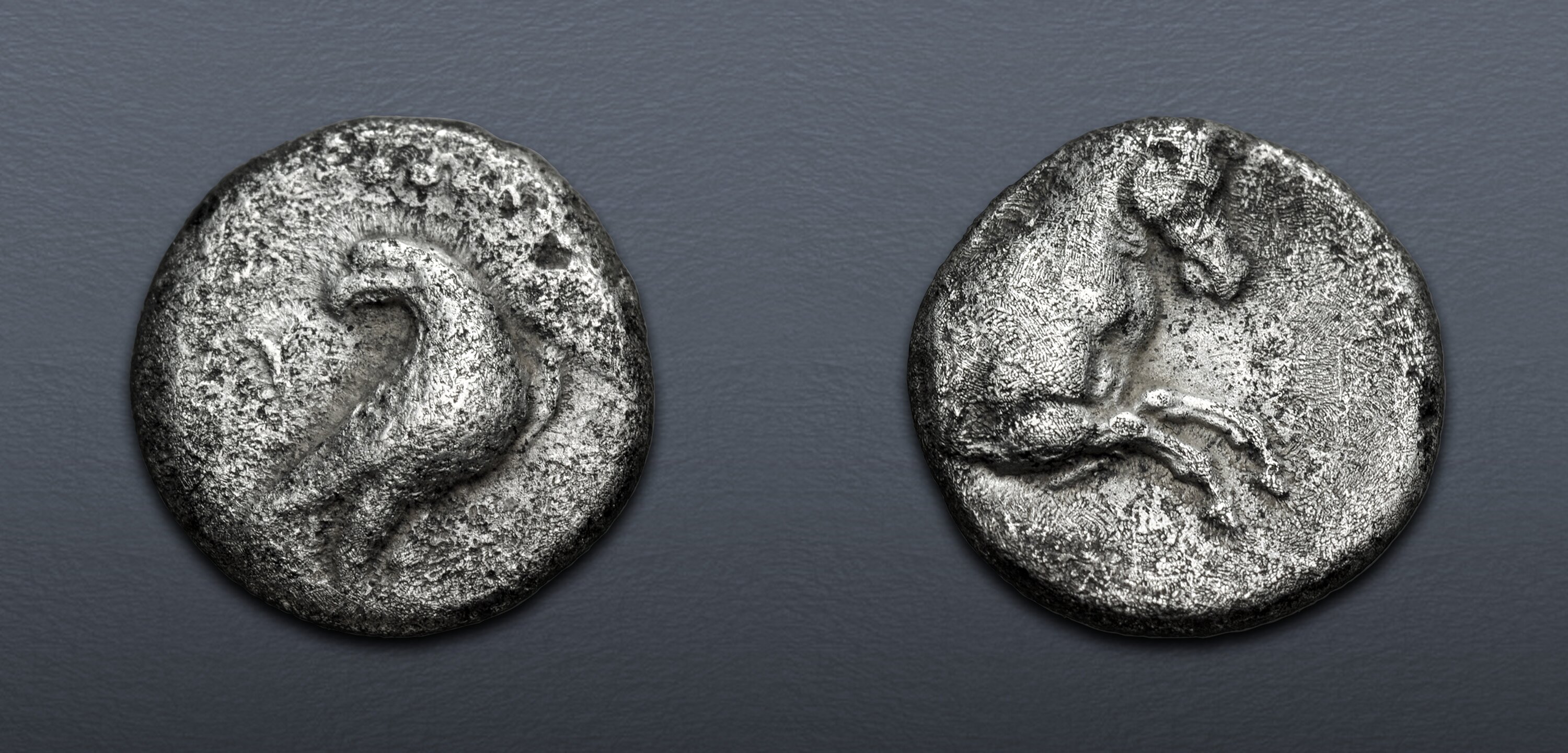 AEOLIS, Kyme. Circa 350-325 BC. AR Hemidrachm (12mm, 1.93 g, 12h ...