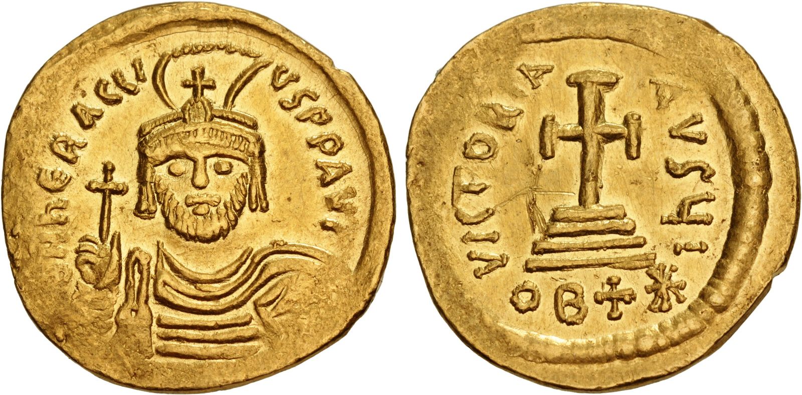 Heraclius. 610-641. AV Solidus (20.5mm, 4.09 g, 7h). Light weight issue ...