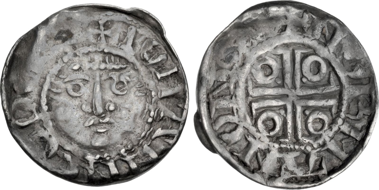 IRELAND. John. As Lord of Ireland, 1172-1199. AR Penny (14.5mm, 0.68 g ...