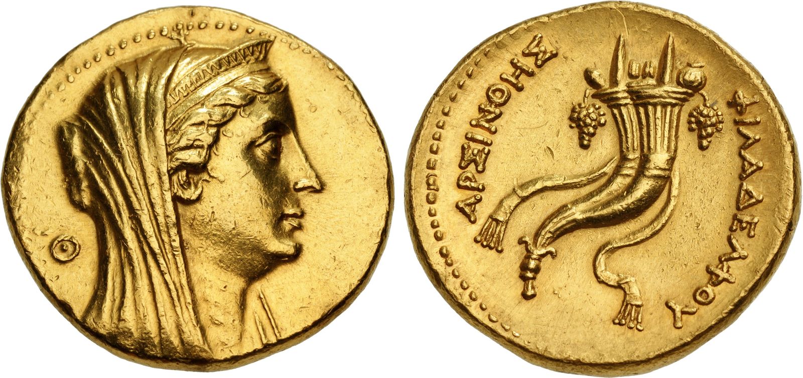PTOLEMAIC KINGS of EGYPT. Arsinoe II Philadelphos. Died 270/268 BC. AV ...