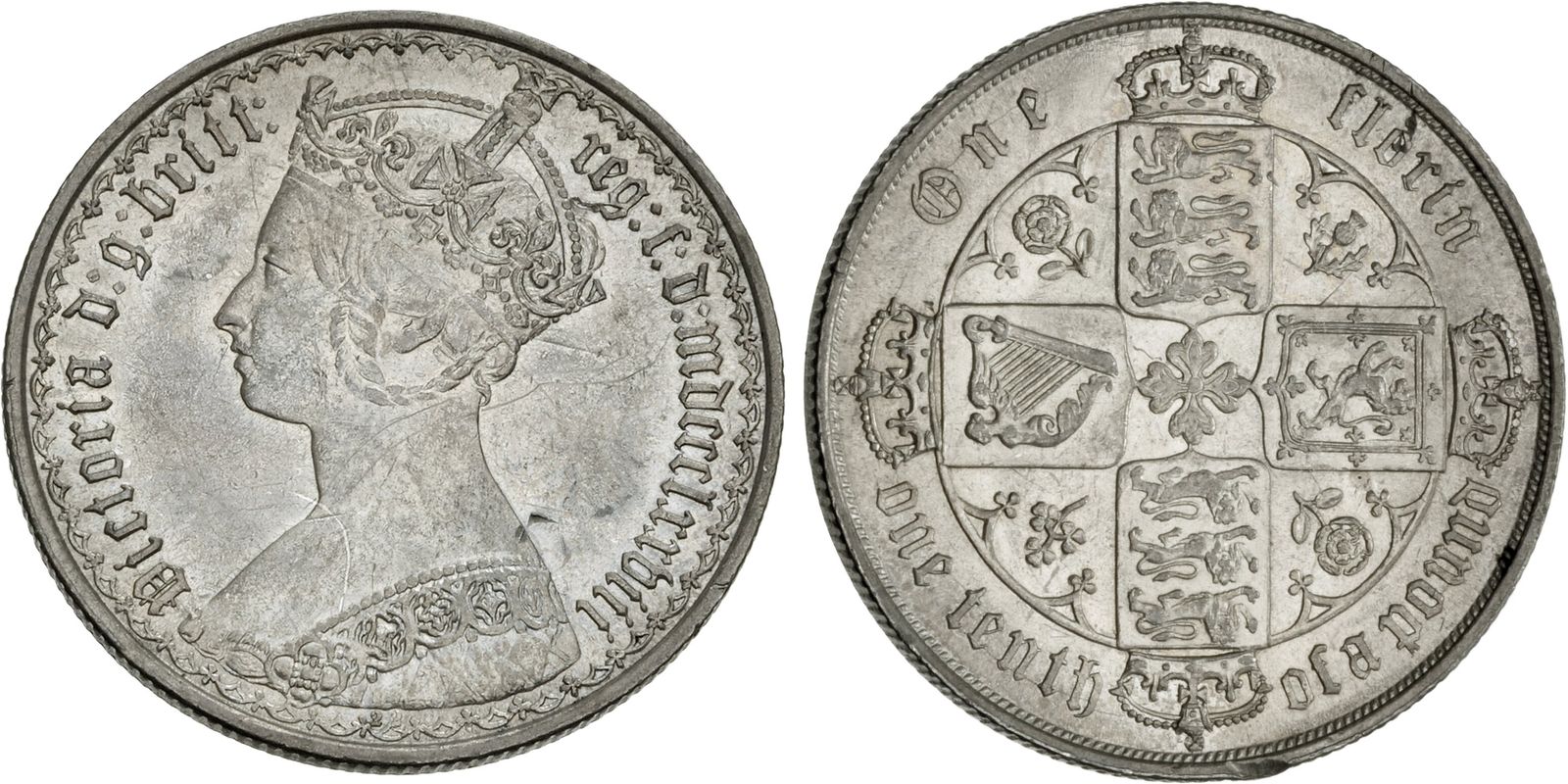 HANOVER. Victoria. 1837-1901. AR Florin. Dated 1878 (in Roman numerals ...