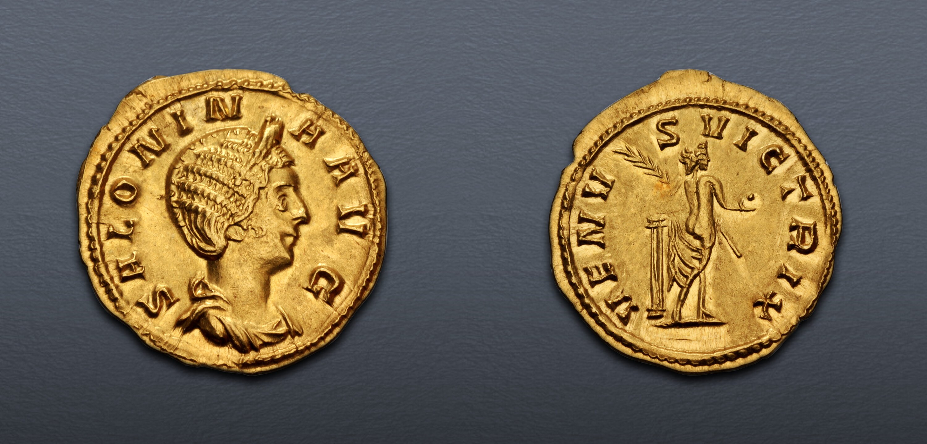 Salonina. Augusta, AD 254-268. AV Aureus (16.5mm, 2.16 g, 1h). Cologne ...