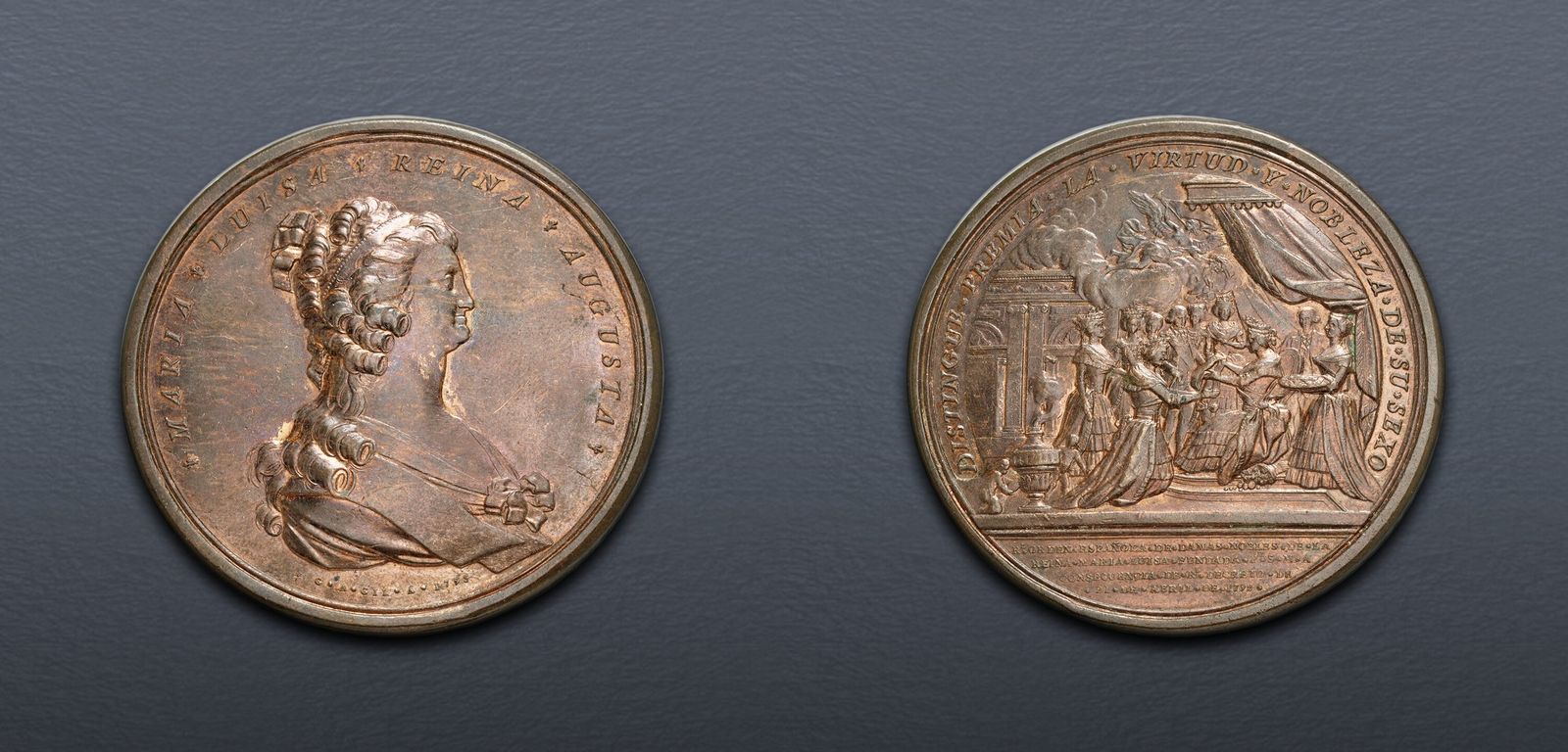 MEXICO, Colonial. Maria Luisa. Queen of Spain, 1788-1808. Æ Medal (55mm ...