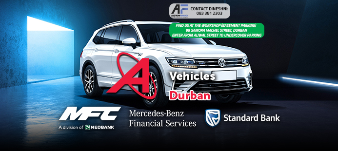 Timed then Live Webcast MFC Bank Repo Vehicle Auction ⭐ Durban ⭐ | Aucor